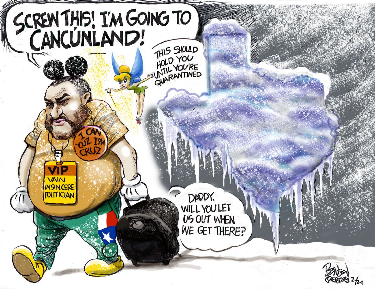 Political Cartoon U.S. ted cruz texas cancun | The Week