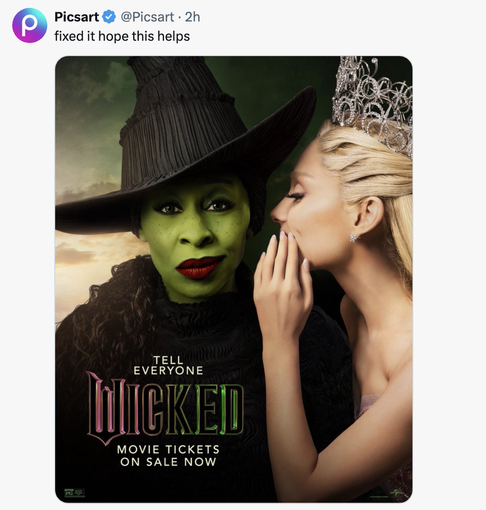 New Wicked movie poster fails to bewitch the internet | Creative Bloq