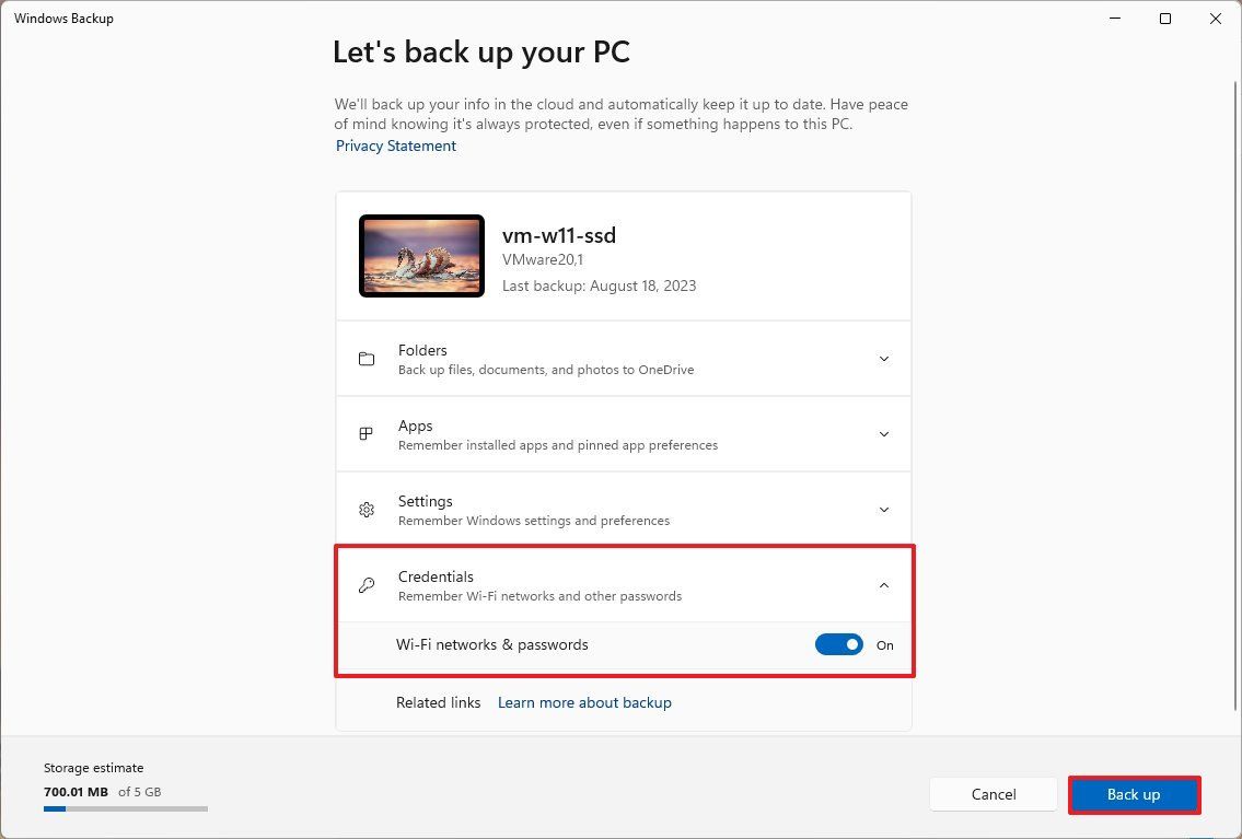 How to use the new Windows 11 Backup app | Windows Central