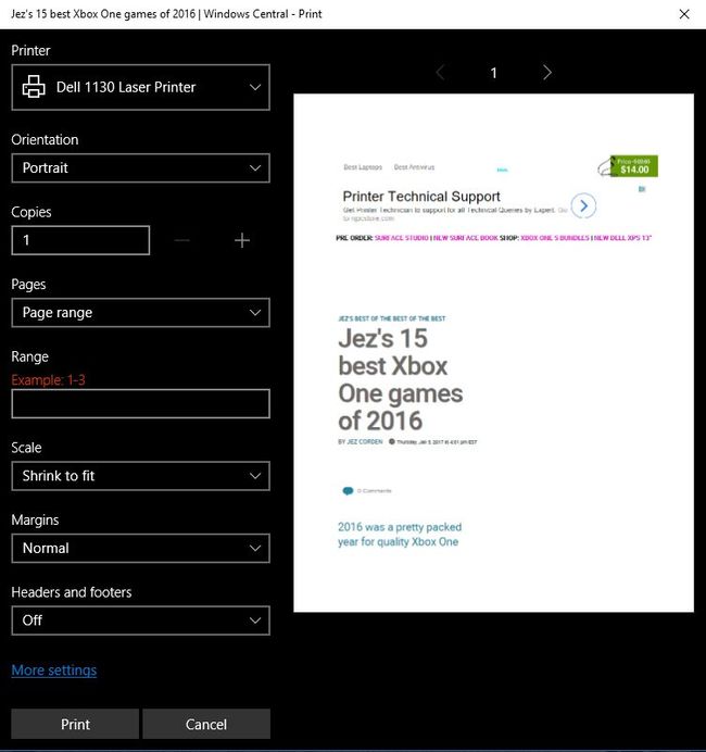 How to print from Edge for Windows 10 | Windows Central