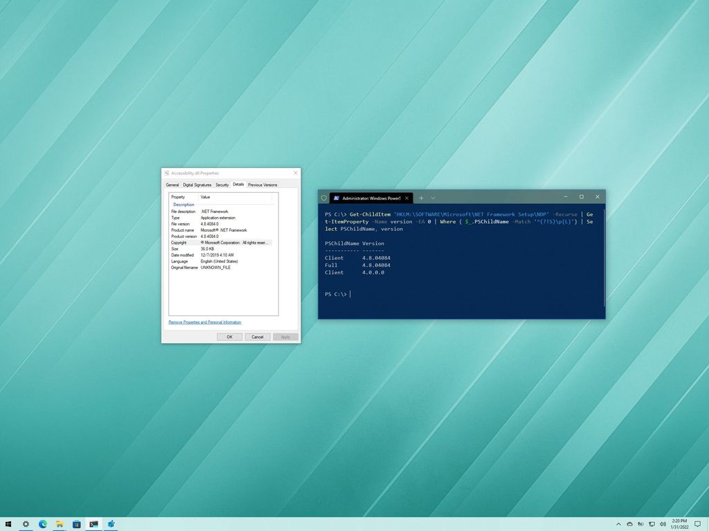 How to check .NET Framework version on Windows 10 | Windows Central