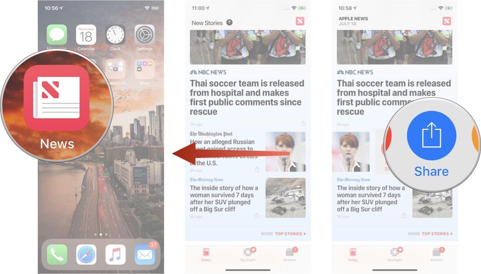 How to like, share, and save stories in Apple News for iPhone and iPad ...