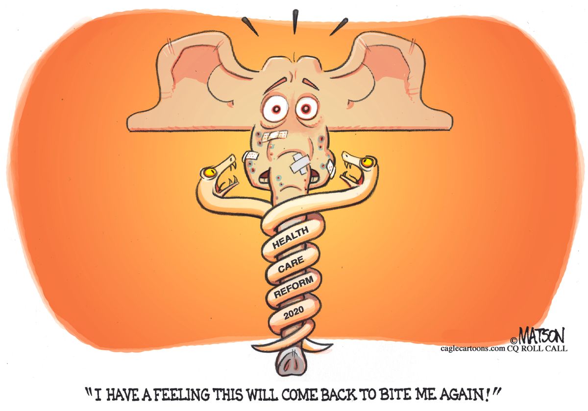 Political Cartoon U.S. Republicans healthcare reform 2020 | The Week