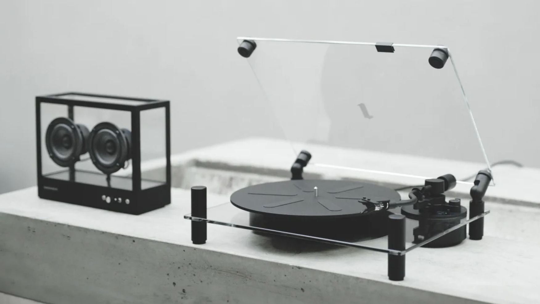 The Transparent Turntable offers a stylish solution to ampless set-ups ...