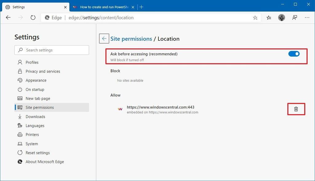 How to manage site permissions on the new Microsoft Edge | Windows Central
