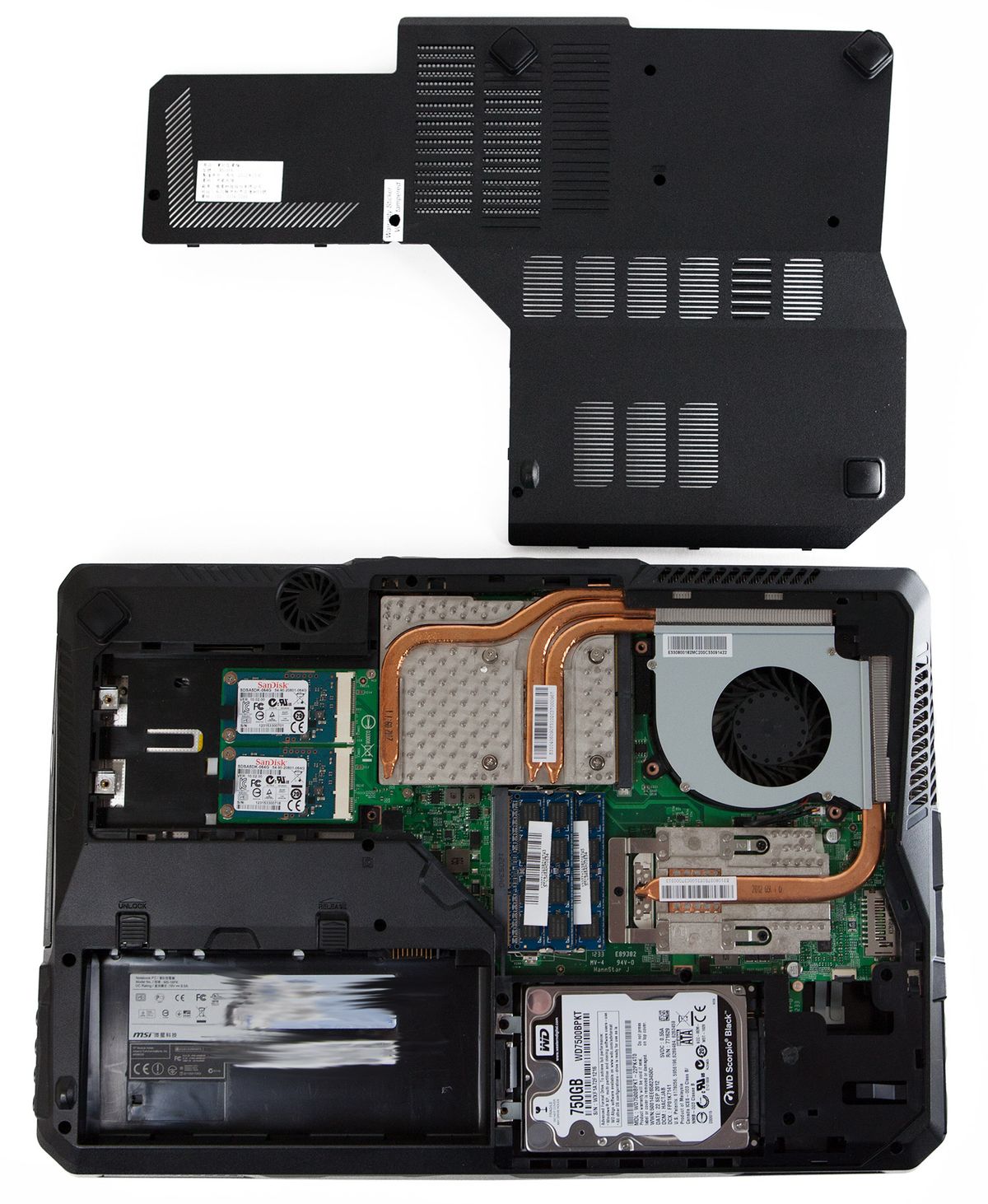 Interior: Teardown Images And Components - MSI GX60 Review: Radeon HD ...