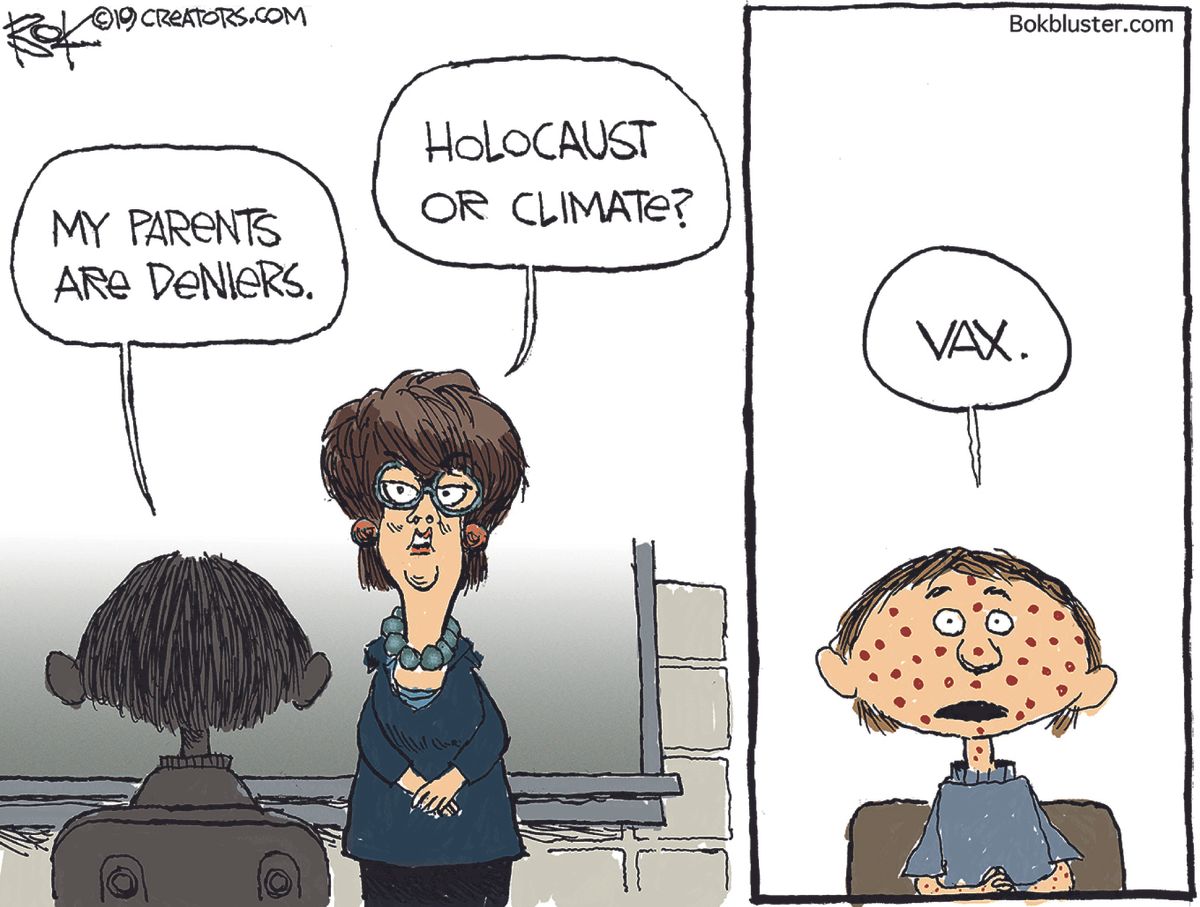 Editorial Cartoon U.S. Measles vaccine anti-vaxxer vaccine denier | The ...
