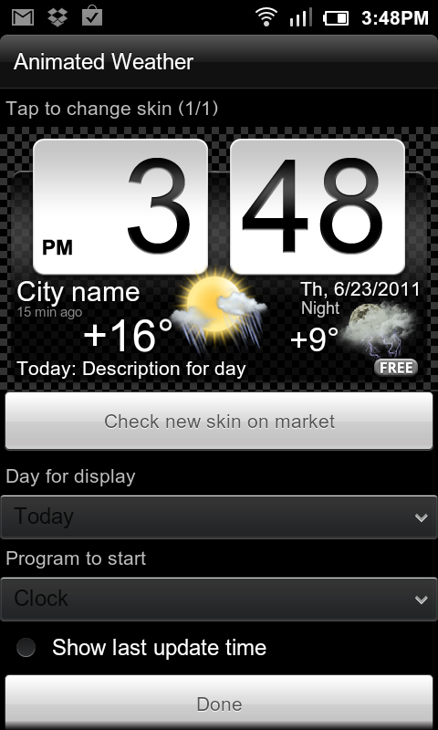 Animated weather widget, clock gives you touch of Sense 3.0 | Android ...