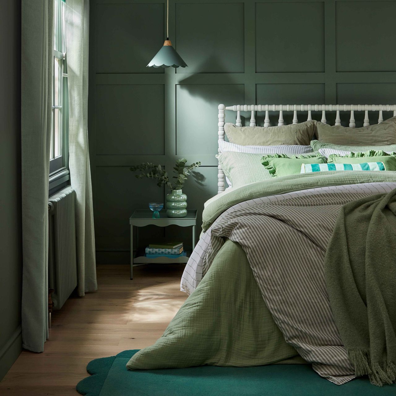 Should bedroom curtains hang over radiators? | Ideal Home