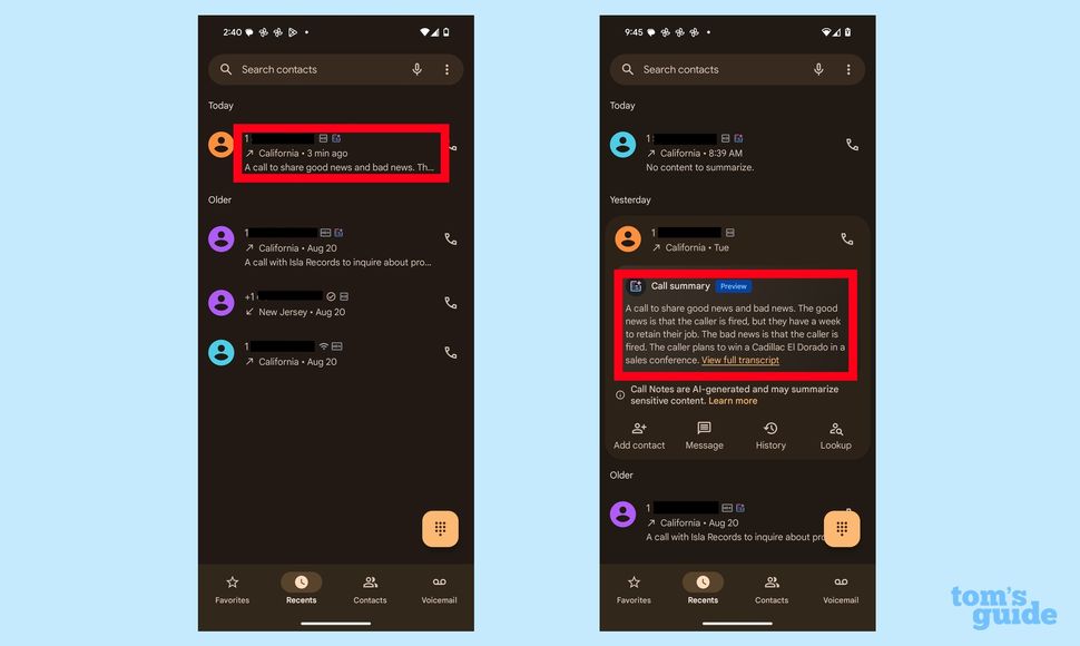 How to use Call Notes to record and summarize phone calls on Pixel 9 ...
