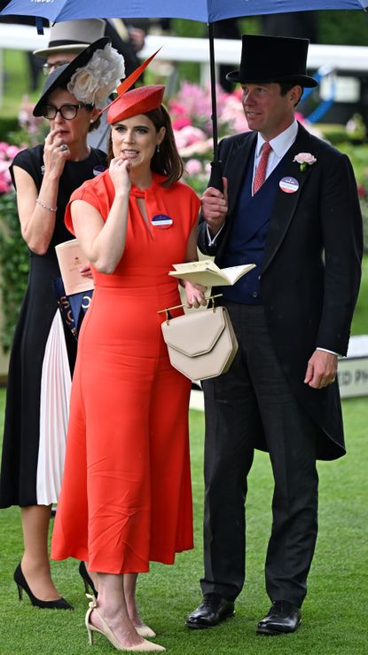 Princess Eugenie stands out with chilli-red high street dress | Woman ...