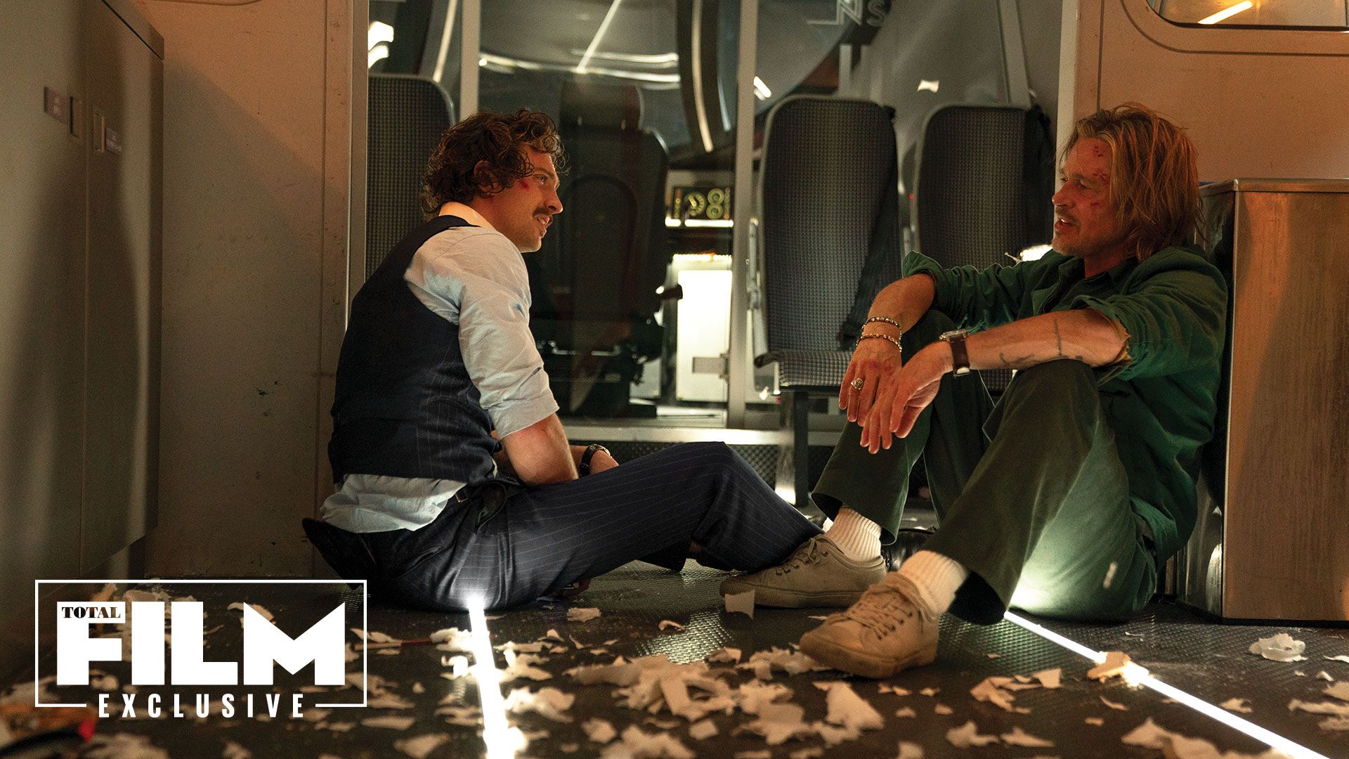 Brad Pitt and Aaron Taylor-Johnson go "toe-to-toe" in Bullet Train ...