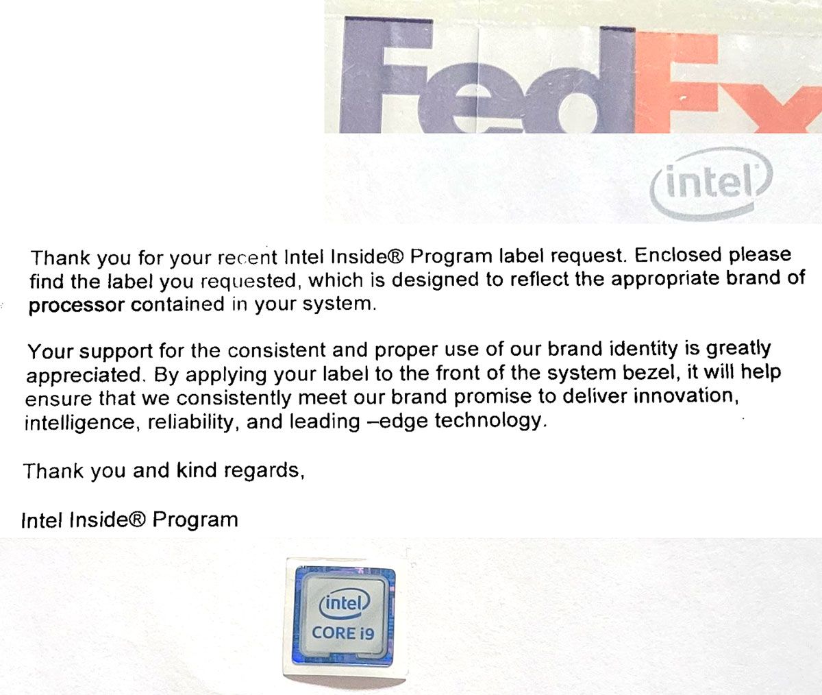 Don't Worry If You Lose Your CPU Sticker, Intel Will Send You One For ...