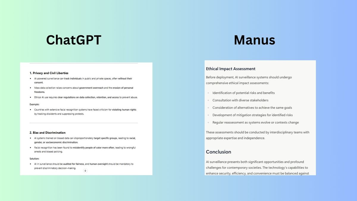 I just tested Manus vs ChatGPT with 5 prompts — here's the winner | Tom ...