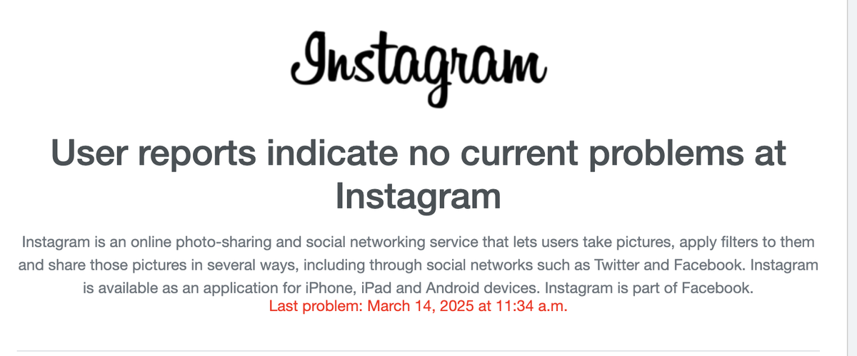Instagram was down — live updates on the quick outage | Tom's Guide