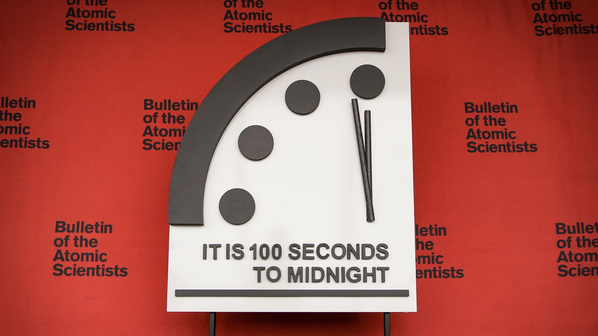 On the 'doorstep of doom': Doomsday Clock stands at 100 seconds to ...