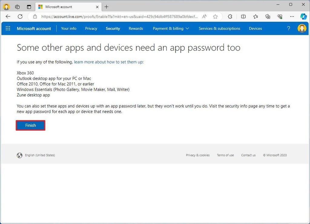How to set up two-factor authentication (2FA) on a Microsoft account ...