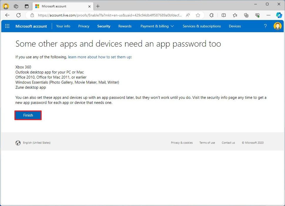 How to set up two-factor authentication (2FA) on a Microsoft account ...