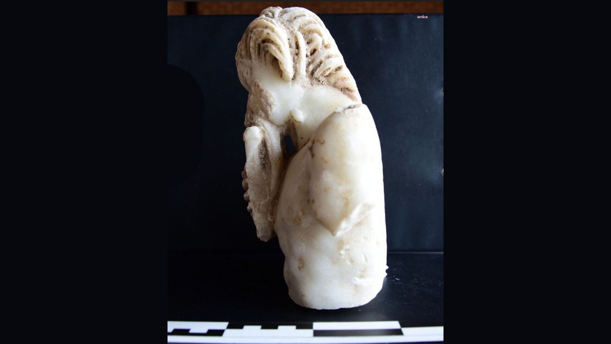 Broken pagan statue of Greek god Pan unearthed at ruined church site in ...