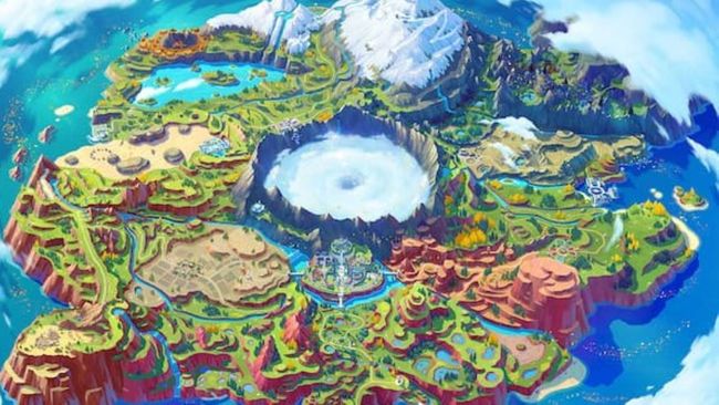 Pokemon Scarlet and Violet Paldea map gives away multiple biomes and ...
