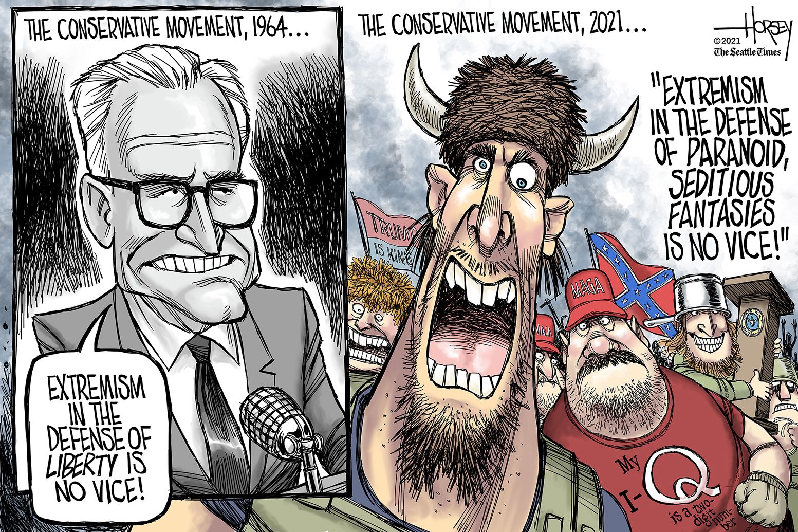 Political Cartoon U.S. GOP conservatives capitol riot | The Week