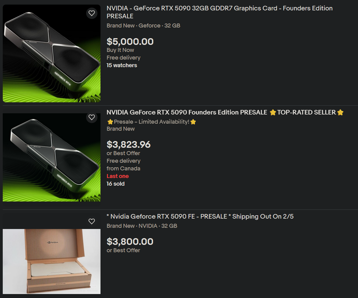 RTX 5090 scalpers sell Blackwell flagship GPU for up to $7,000 — 2X-3X ...