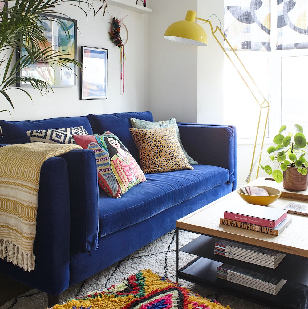 First time buyers transform flat with bold colour and quirky design ...