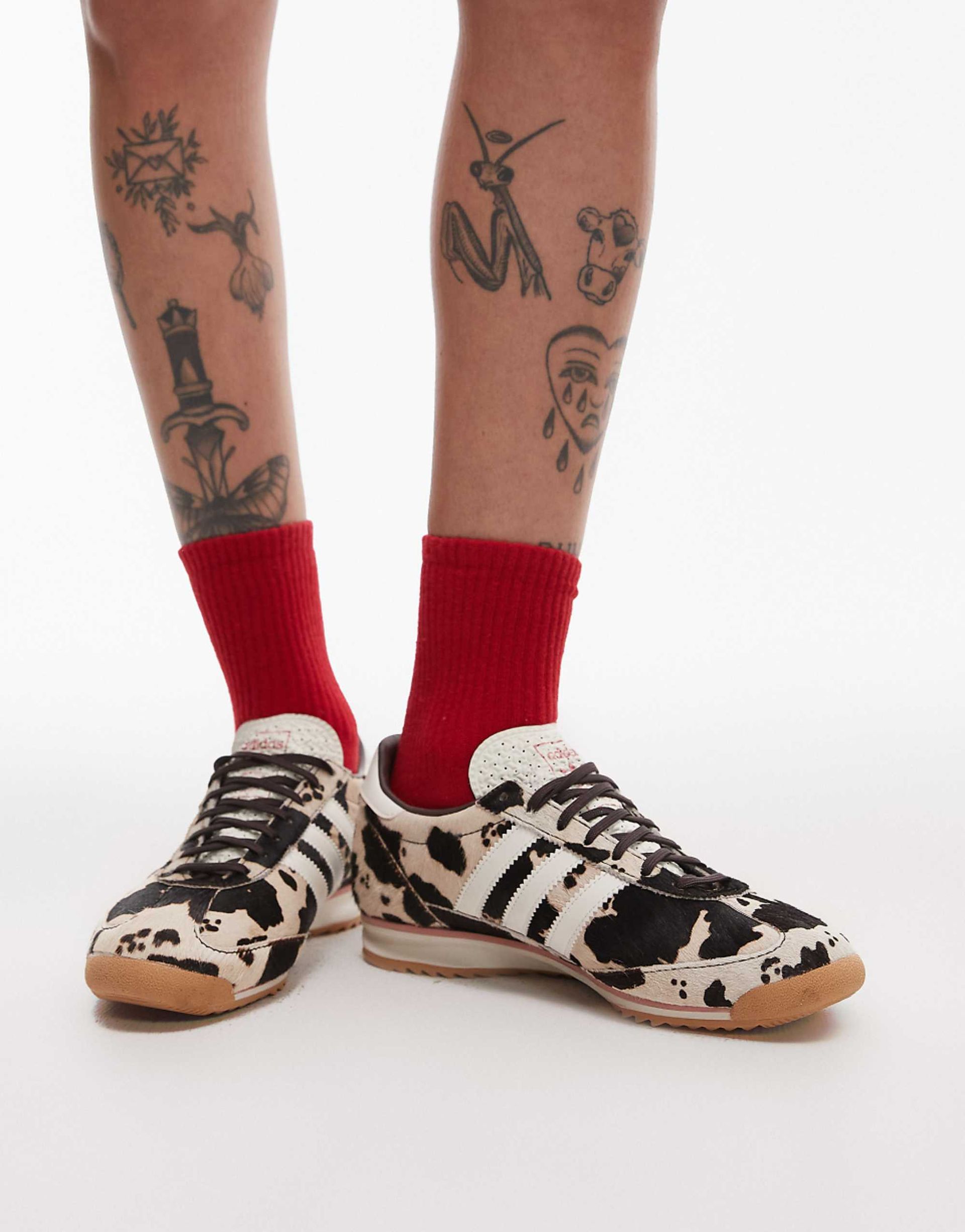 Like everyone else, I'm obsessed with these Adidas cow print trainers ...