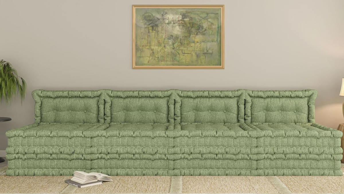 I found a chic ruched couch bed on Amazon that’s endlessly customizable ...