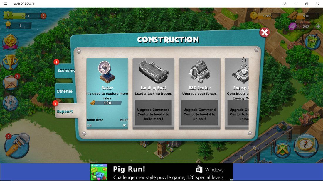 War of Beach, create an island empire with today's Windows 10 HERO App ...