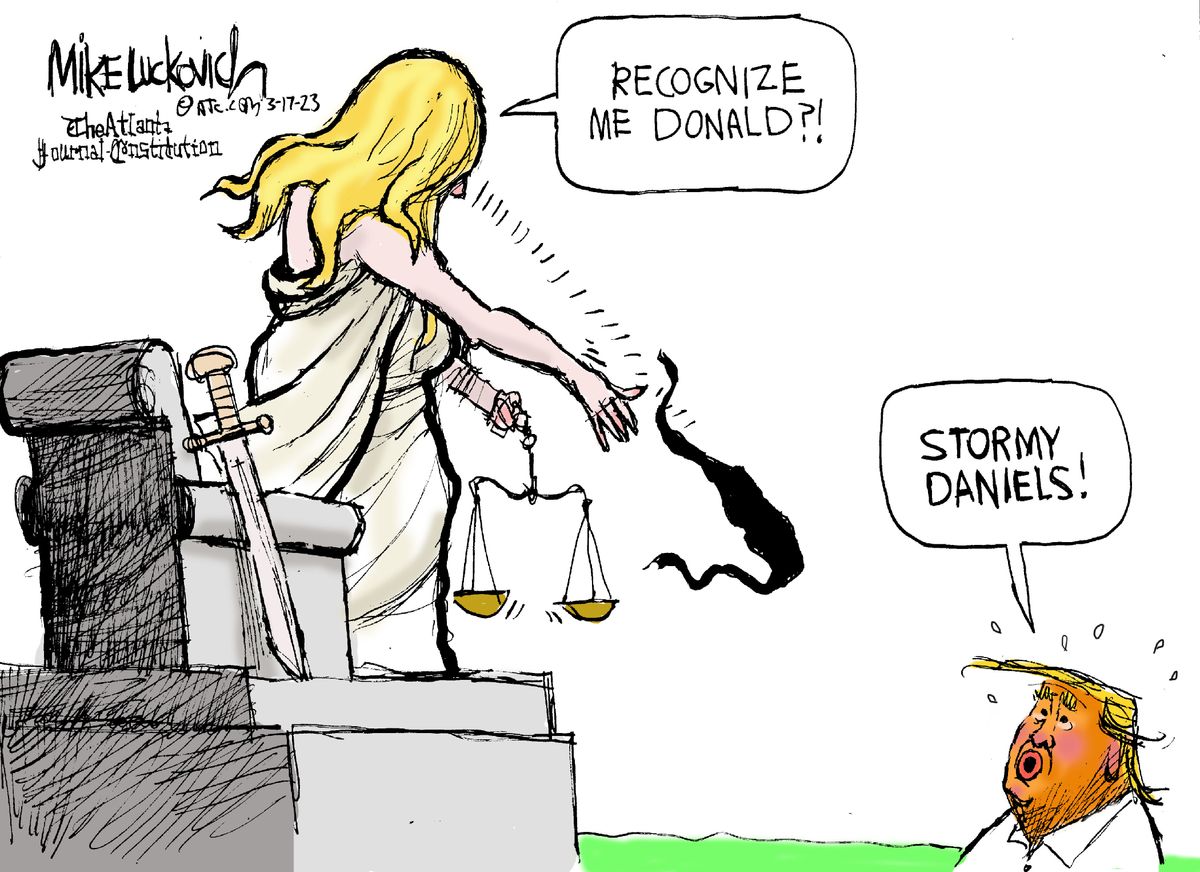 Lady Justice meets Trump | The Week