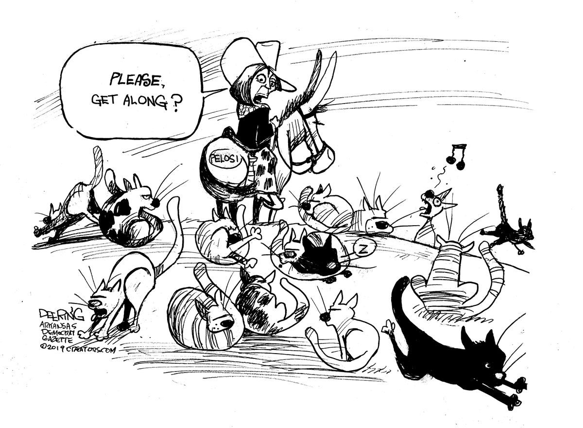 Political Cartoon U.S. Nancy Pelosi herding cats | The Week