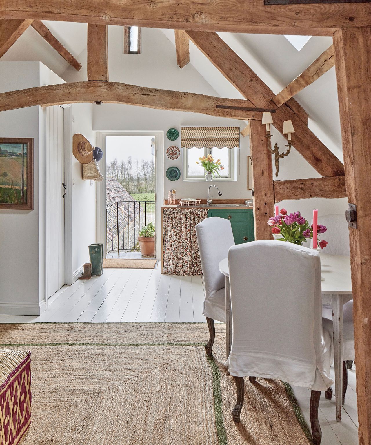 This rustic barn in Wiltshire with its blend of color and pattern ...