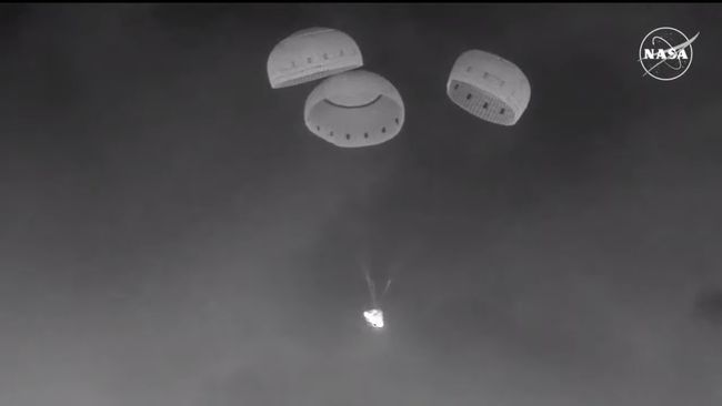 Boeing Starliner capsule lands back on Earth, without astronauts, to ...