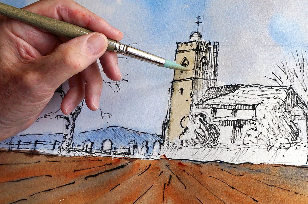 How to paint a traditional British village scene | Creative Bloq