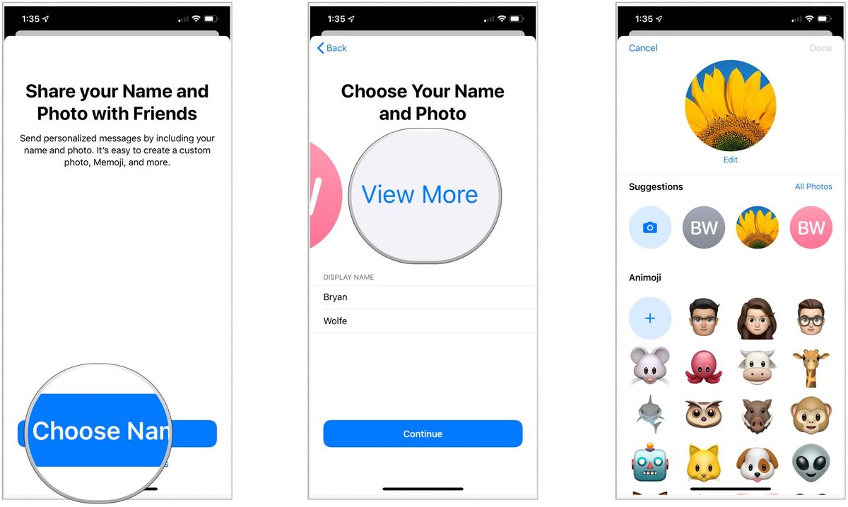 How to create, edit and customize your contact profile for iMessages ...