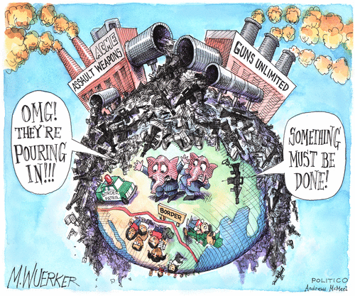 Political Cartoon U.S. migrant border gop gun control mass shooting ...