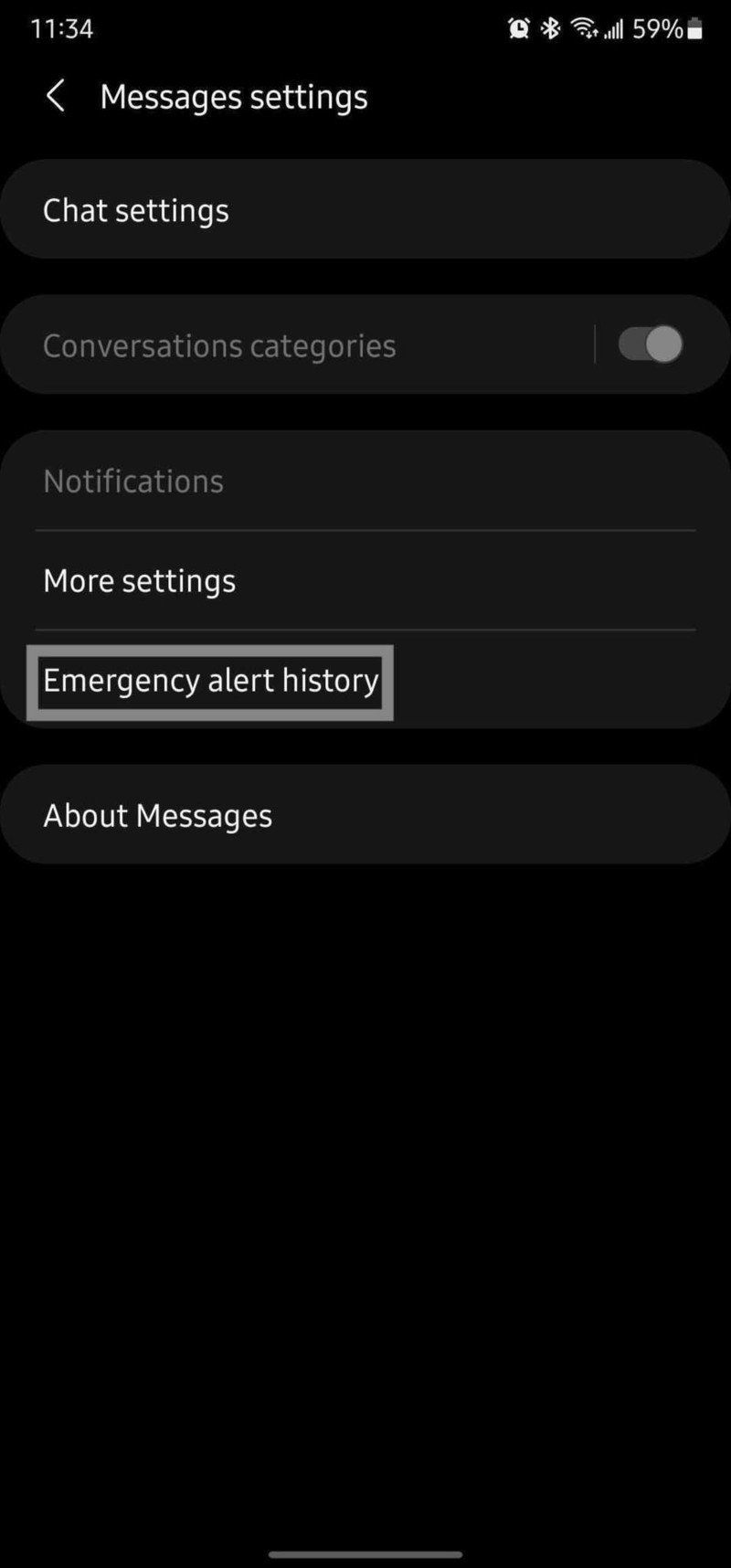 How to disable Amber and emergency alerts on your Samsung Galaxy phone ...