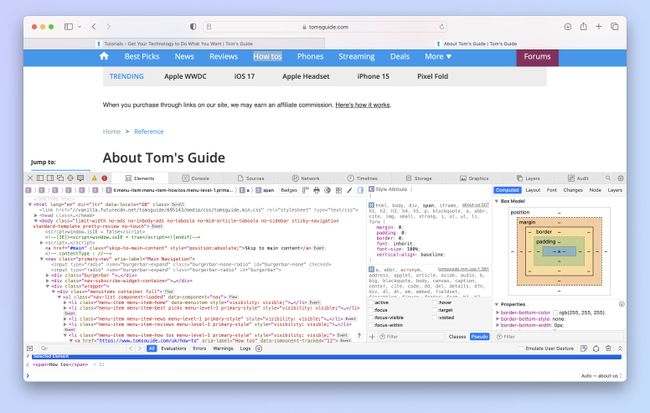 How to Inspect Element on Safari for Mac | Tom's Guide
