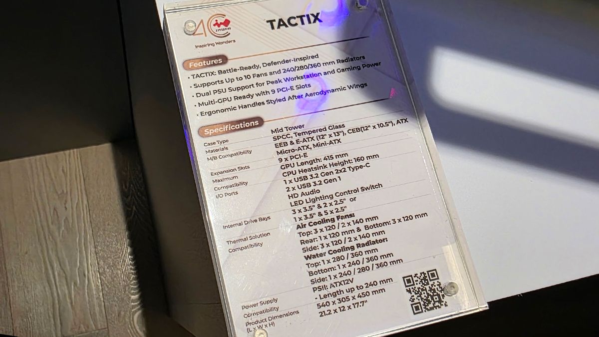 InWin celebrates 40 years with the ChronoMancy — futuristic 1.1m case ...