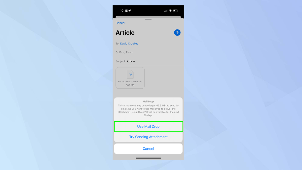 How to attach a file in iOS Mail | Tom's Guide