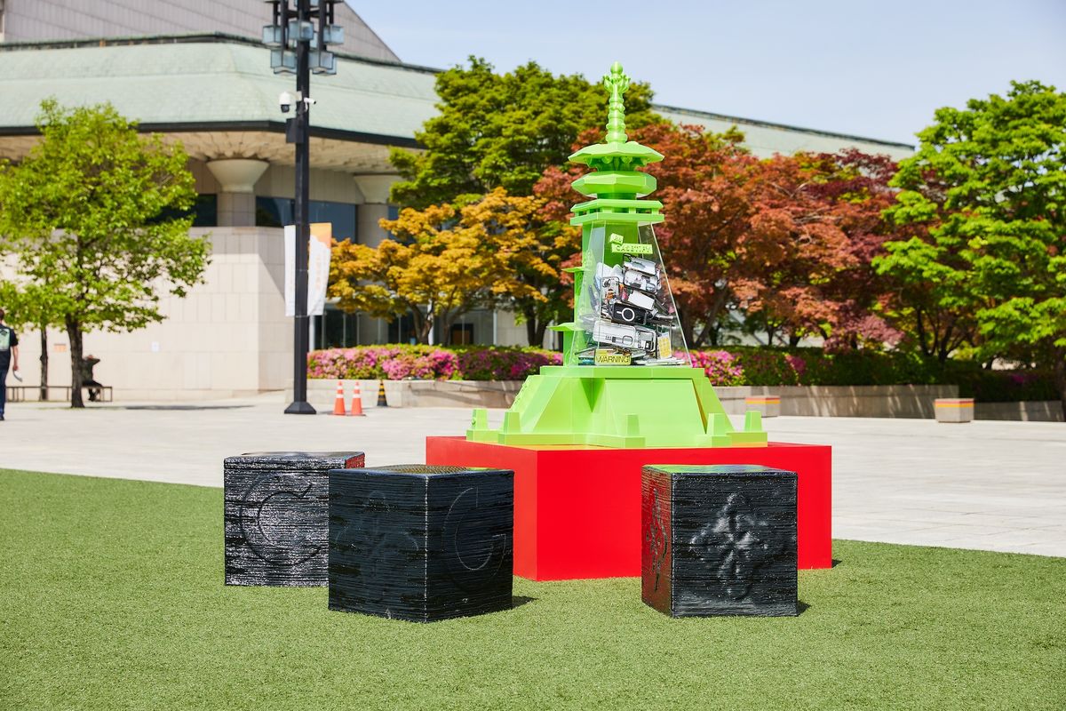 These stunning artworks are made with recycled phone cases | Creative Bloq