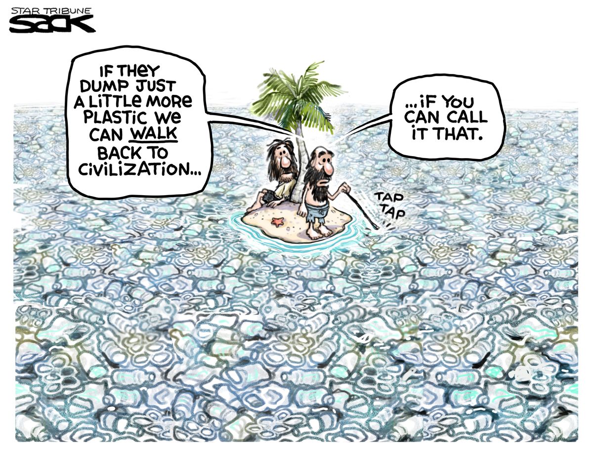 Editorial Cartoon World plastic waste ocean pollution | The Week