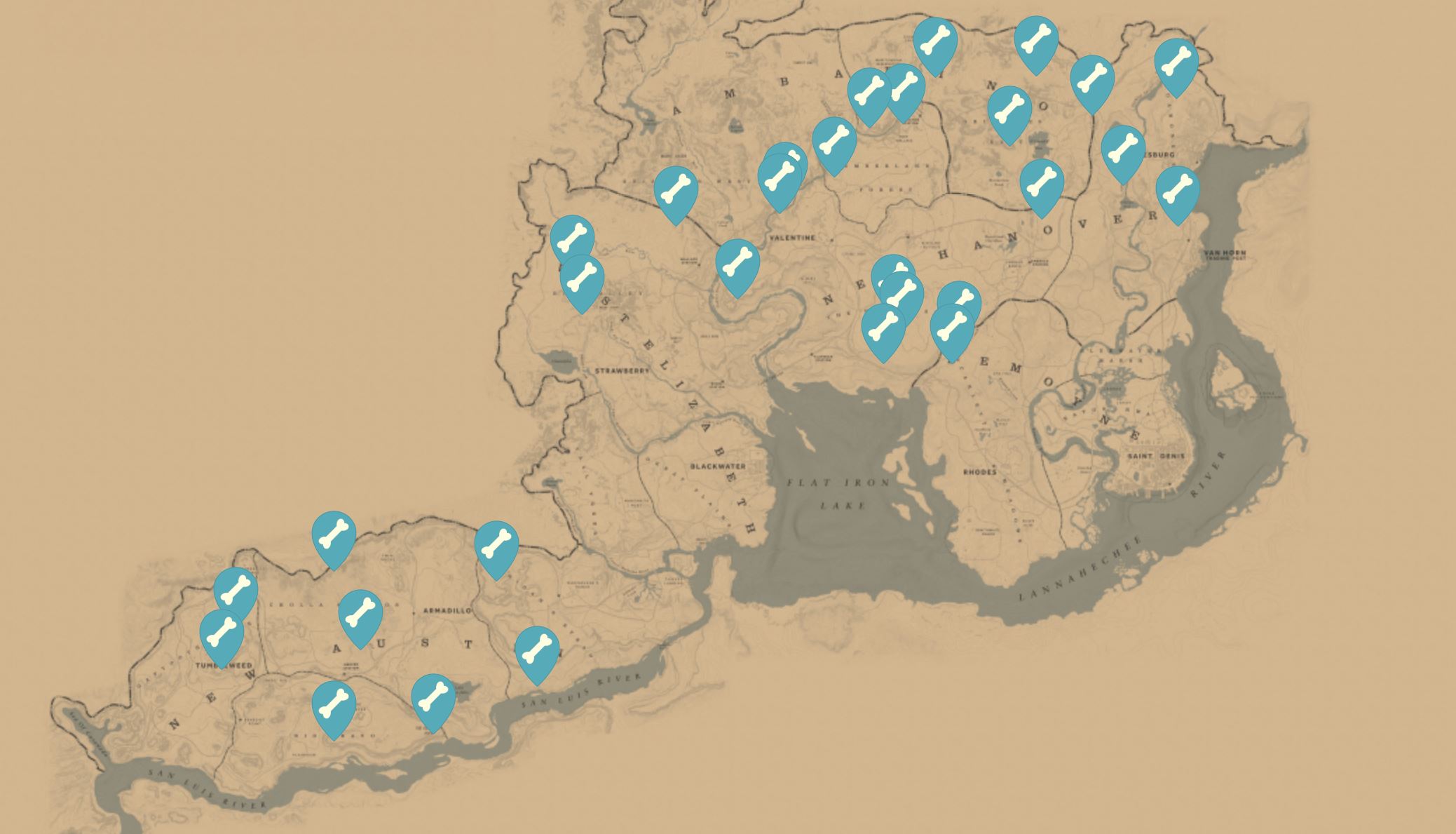 Red Dead Redemption 2 Dinosaur Bones Locations How To Find All 30 Red Dead Redemption 2 Dinosaur Bones Locations How To Find All 30