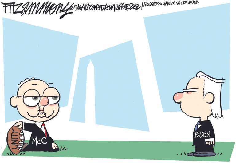 Political Cartoon U.S. Biden McConnell senate Peanuts | The Week