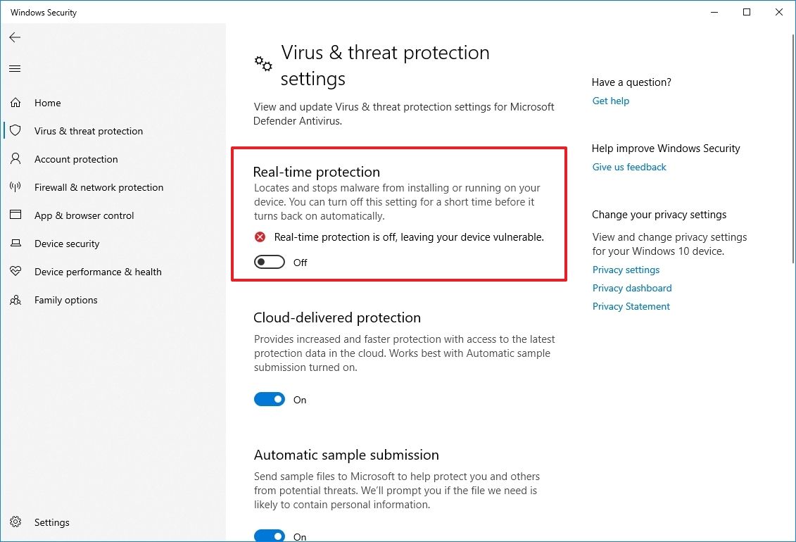 How to permanently disable Microsoft Defender Antivirus on Windows 10 ...