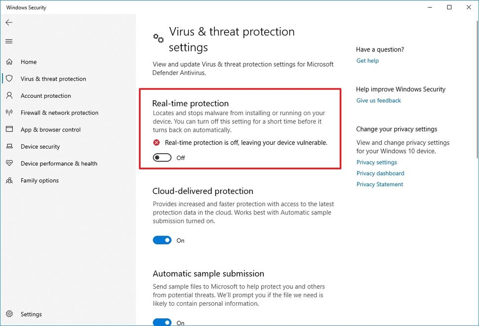 How to permanently disable Microsoft Defender Antivirus on Windows 10 ...