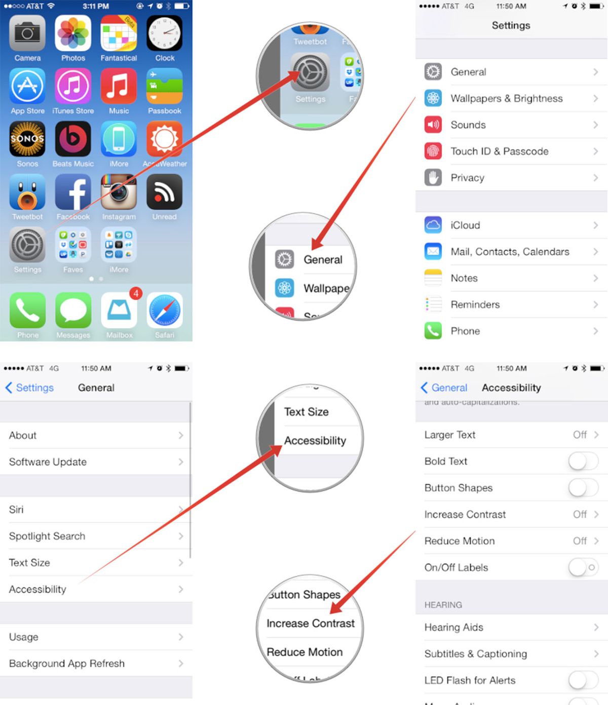 How to darken colors for better visibility in iOS 7.1 | iMore