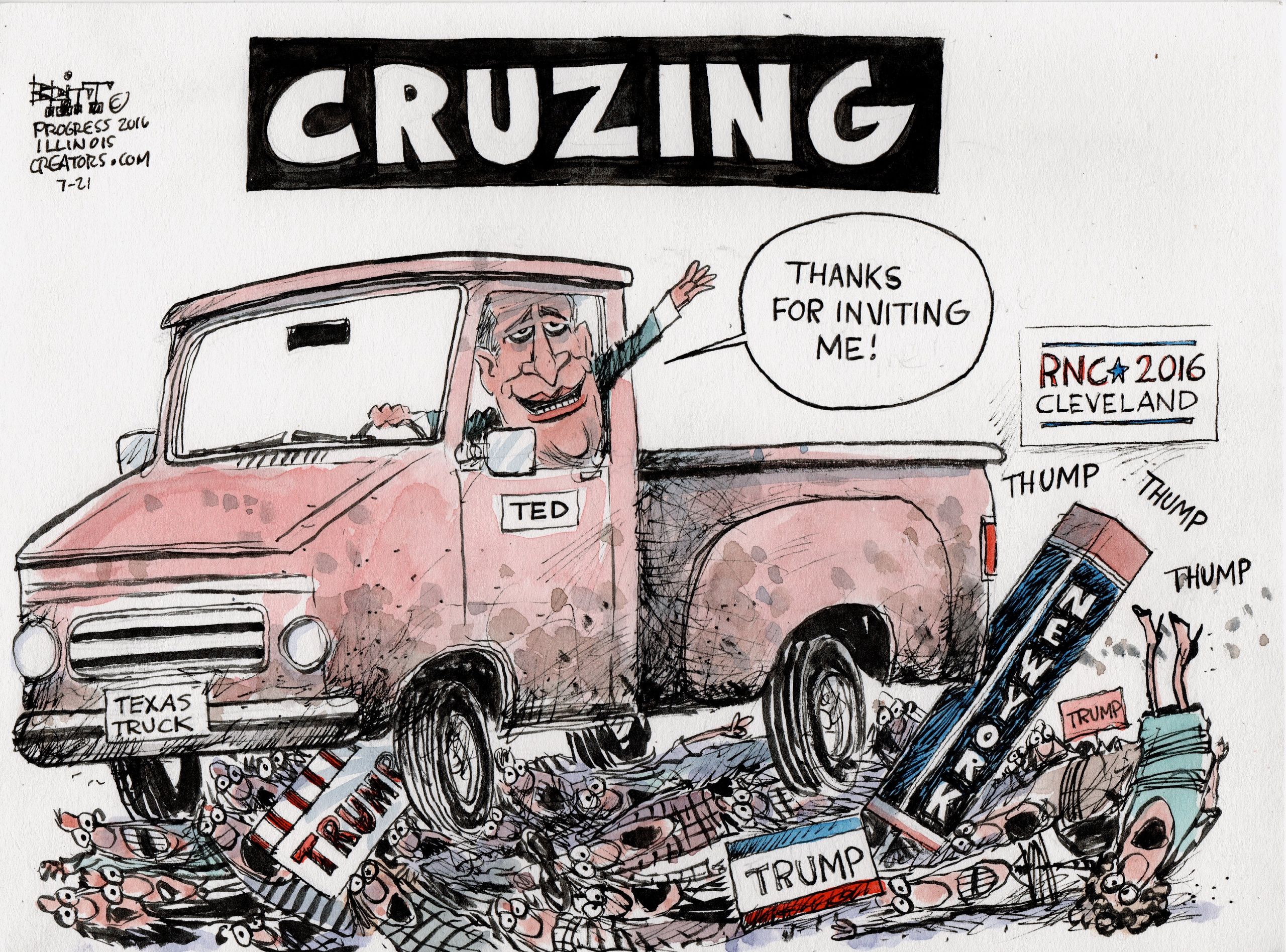 Political cartoon U.S. Cruzing | The Week
