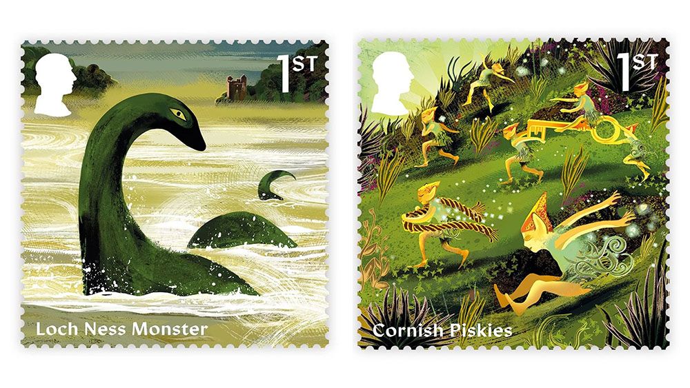 British myths and legends inspire beautiful and ferocious new stamp ...